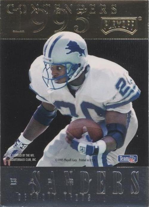 1995 Playoff Contenders - Back-To-Back Barry Sanders, Errict Rhett #5 ...