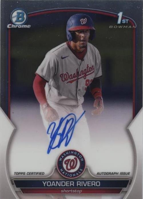 2023 Bowman Chrome - Prospect Autographs Yoander Rivero #CPA-YR (AU, RC ...