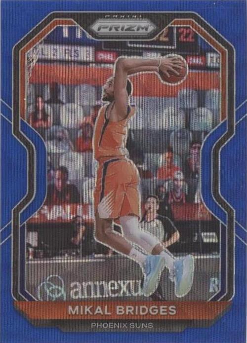2020-21 Panini Prizm - Mikal Bridges #204 Blue Wave Prizm for sale ...