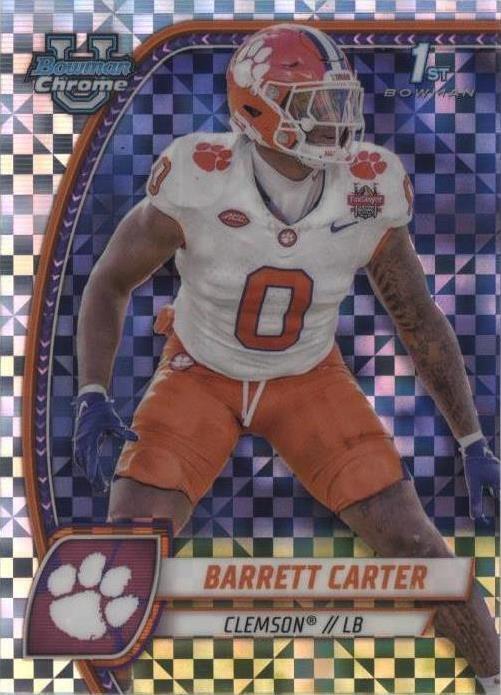 2024 Bowman University Chrome - Barrett Carter #19 X-Fractor (RC) for ...