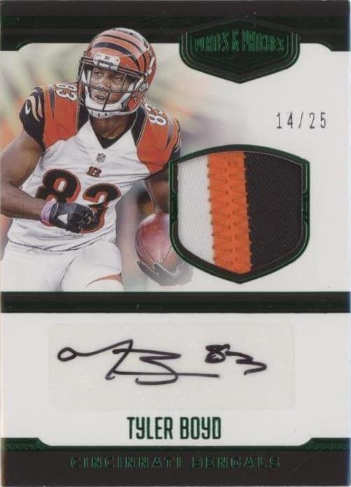 2016 Panini Plates & Patches - Rookie Patch Autographs Tyler Boyd #11 ...