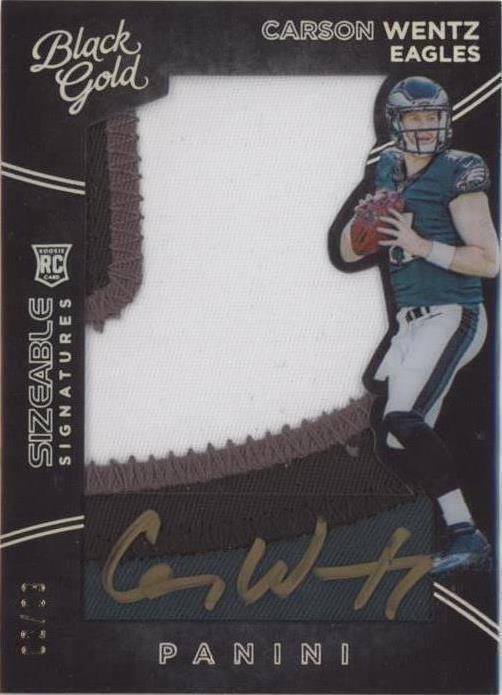 2016 Panini Black Gold - Sizeable Signatures Rookie Jersey Carson Wentz ...