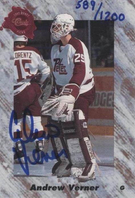 1991 Classic Draft Picks - Autographs Andrew Verner /1200 (AU, RC) for ...