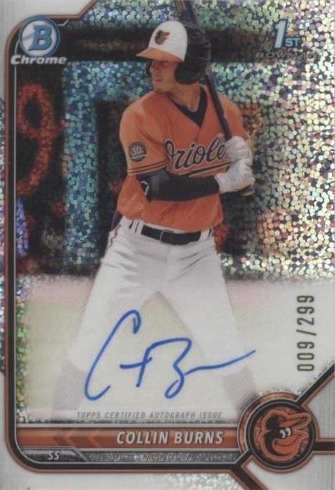 2022 Bowman Chrome - Prospect Autographs Collin Burns #CPA-CBS Speckle Refractor /299 (AU, RC ...