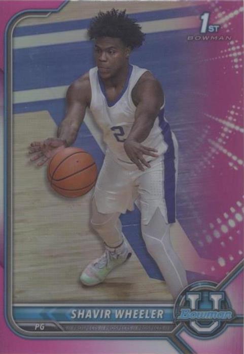 2021-22 Bowman University - Shavir Wheeler #46 Pink Refractor (RC) for ...