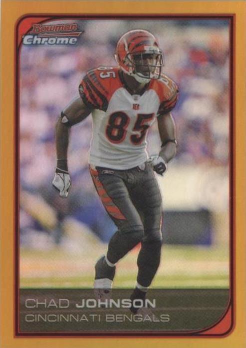 2006 Bowman Chrome - Chad Johnson #179 Gold Refractor /50 for sale ...