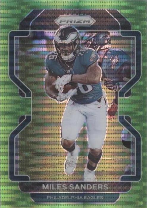 2021 Panini Prizm - Miles Sanders #222 Neon Green Pulsar Prizm for sale ...