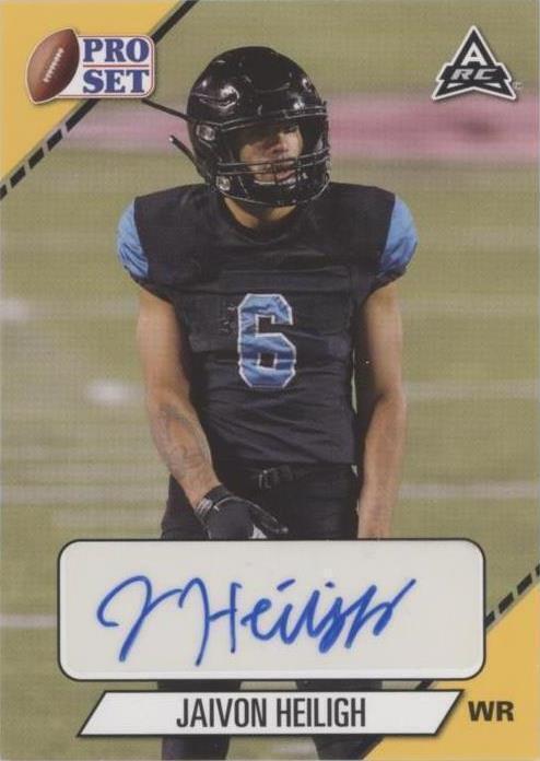 2021 Leaf Pro Set College - Autographs Jaivon Heiligh #PS-JH3 Gold (AU ...