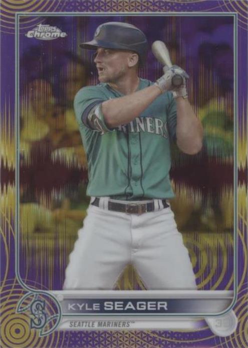2022 Topps Chrome Sonic - Kyle Seager #131 Purple & Yellow Sonic Pulse ...