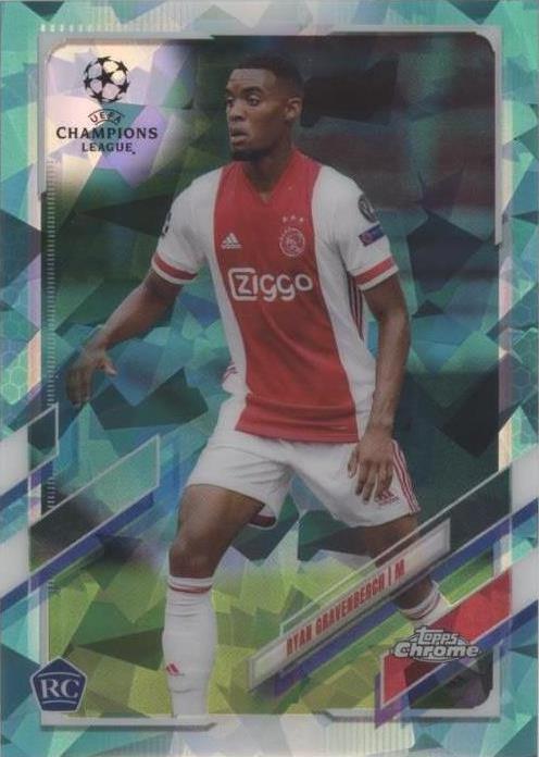 2020-21 Topps Chrome UCL Sapphire Edition - Ryan Gravenberch #98 Aqua Refractor /150 (RC) for ...