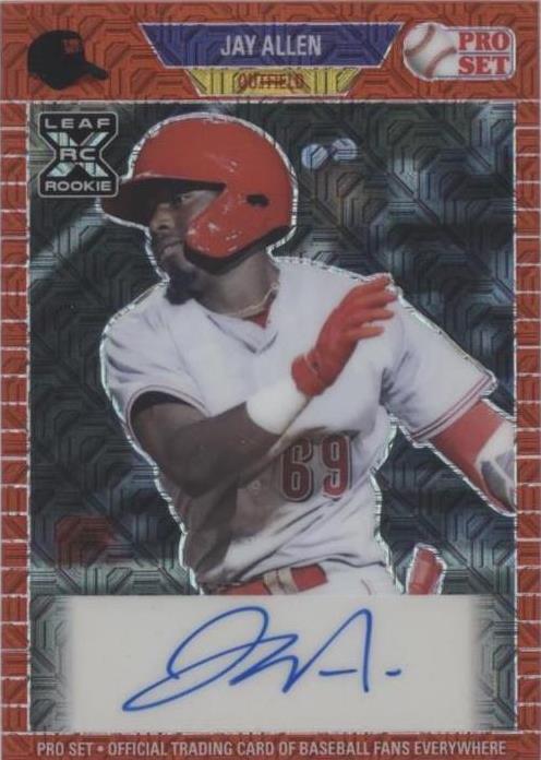 2021 Leaf Pro Set Metal - 1989 Pro Set Autographs Jay Allen #PA-JA1 Red ...