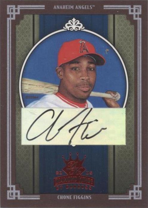 2005 Donruss Diamond Kings - Red Framed Signatures #7 Chone Figgins ...