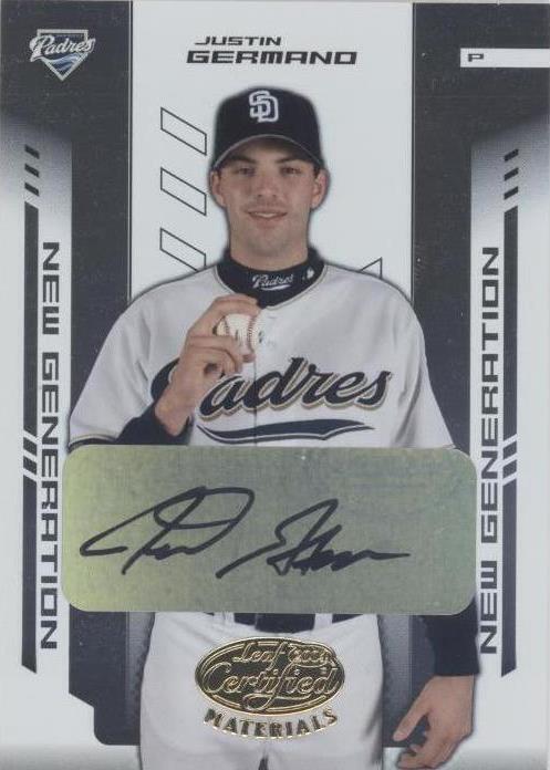 2004 Leaf Certified Materials - New Generation Justin Germano #242 /500 ...
