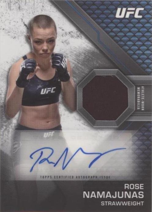 2020 Topps UFC Knockout - Knockout Autograph Relic Rose Namajunas #KAR ...