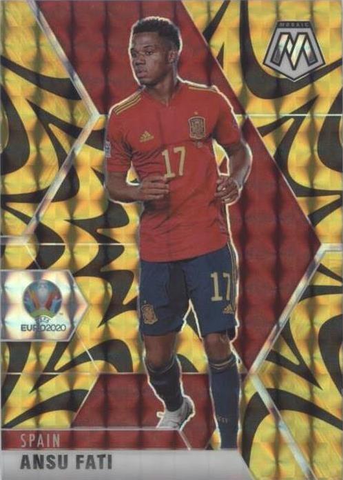2021 Panini Mosaic UEFA Euro 2020 - Ansu Fati #166 Reactive Gold Mosaic Prizm for sale online | eBay