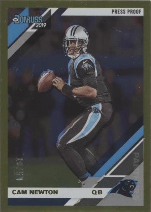 2019 Panini Donruss - Cam Newton #41 Press Proof Gold /50 for sale ...