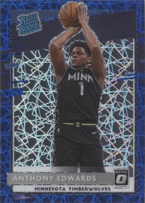 2020-21 Panini Donruss Optic - Rated Rookie Anthony Edwards #151 Blue ...