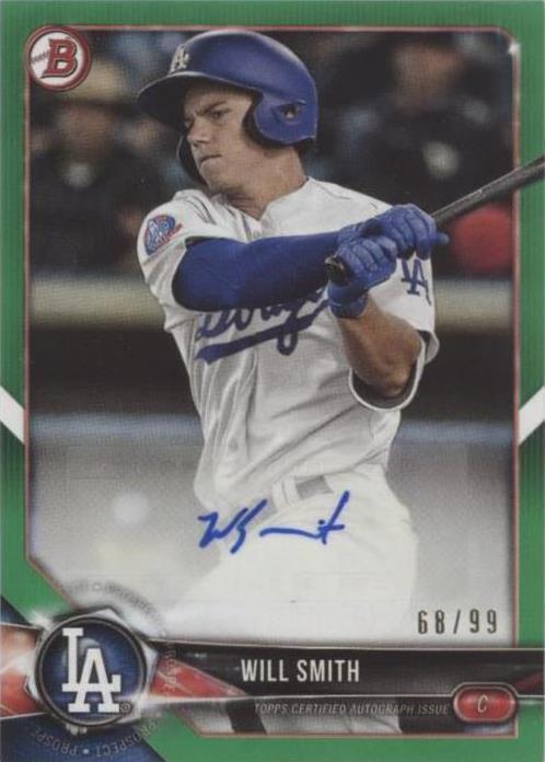 2018 Bowman - Prospect Autographs Will Smith #PA-WS Green /99 (AU, RC ...
