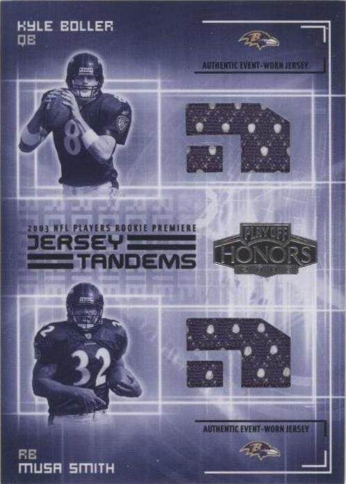 2003 Playoff Honors - Tandems Kyle Boller, Musa Smith #JT-12 Jersey ...