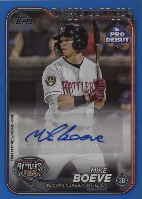 2024 Topps Pro Debut - Mike Boeve #PD-73 Blue Autographs /150 (AU, RC ...