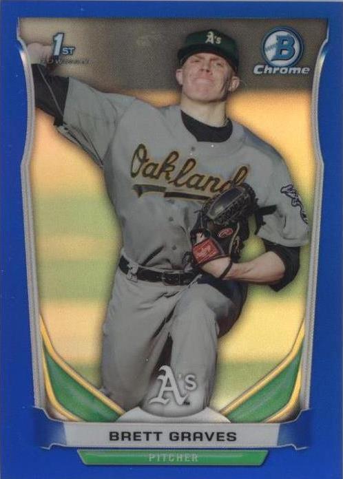 2014 Bowman Draft - Chrome Brett Graves #CDP73 Blue Refractor /399 (RC ...