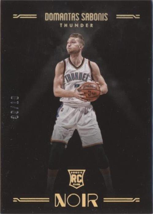 2016-17 Panini Noir - Rookies Color Domantas Sabonis #211 Gold /10 (RC ...