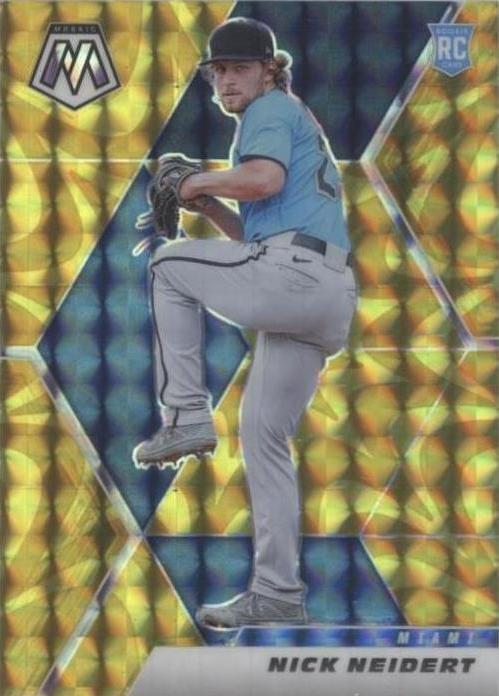 2021 Panini Mosaic - Rookie Nick Neidert #275 Reactive Yellow Mosaic ...