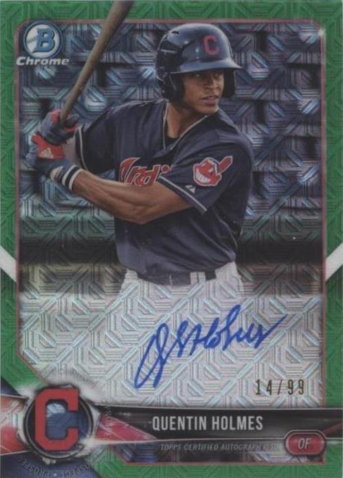 2018 Bowman - Mega Box Chrome Mojo Refractor Autographs Quentin Holmes ...