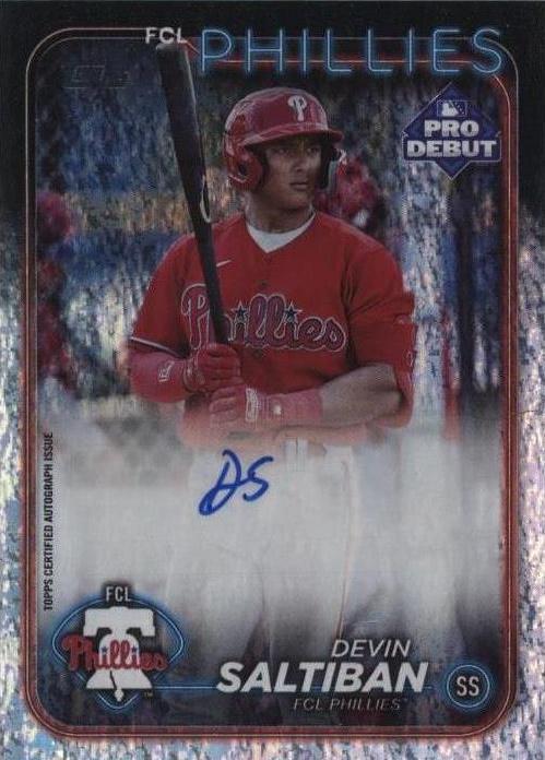 2024 Topps Pro Debut - Devin Saltiban #PD-179 Sparkle Foil Autographs ...
