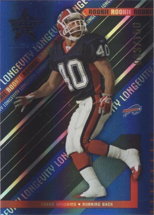 2004 Leaf Rookies & Stars Longevity - Sapphire #109 Shaud Williams /150 ...
