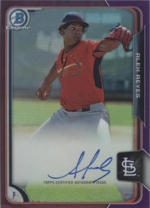 2015 Bowman - Chrome Prospects Autographs Alex Reyes #BCAP-AR Purple ...