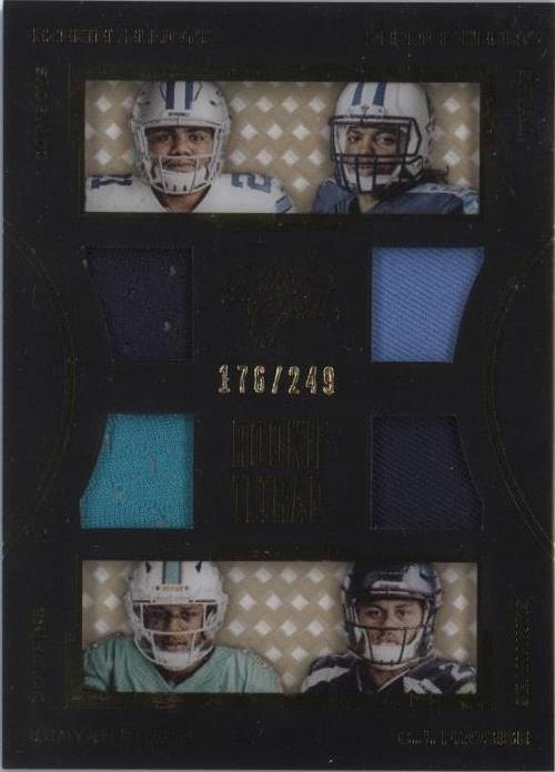 2016 Panini Black Gold - Rookie Tetrad #RT3 Derrick Henry, Ezekiel ...