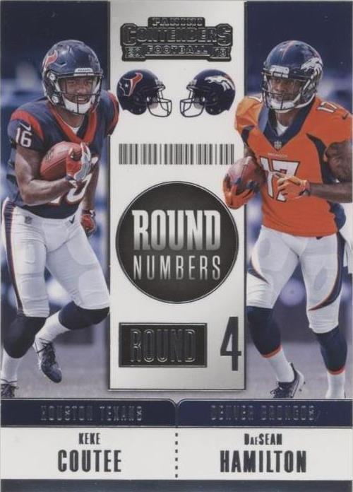 2018 Panini Contenders - Round Numbers Keke Coutee, DaeSean Hamilton # ...