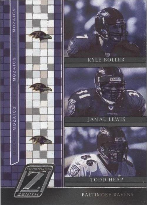 2005 Donruss Zenith - Mozaics Jamal Lewis, Todd Heap, Kyle Boller #M-2 ...