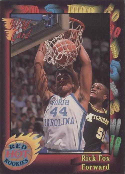 1992 Wild Card Collegiate - Red Hot Rookies Rick Fox #9 for sale online ...