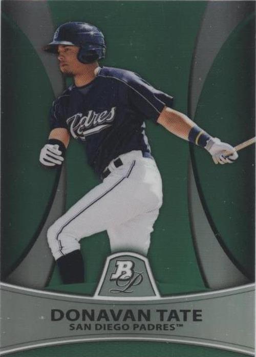 2010 Bowman Platinum - Prospects Donavan Tate #PP24 Green Refractor ...