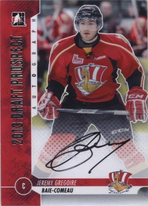 2013 In the Game Draft Prospects - Autographs Jeremy Gregoire #A-JG ...