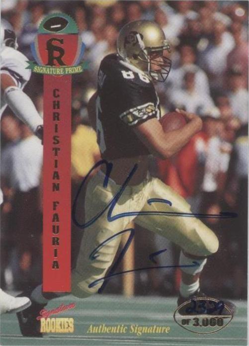 1995 Signature Rookies Prime - Christian Fauria #15 Autographs /3000 ...