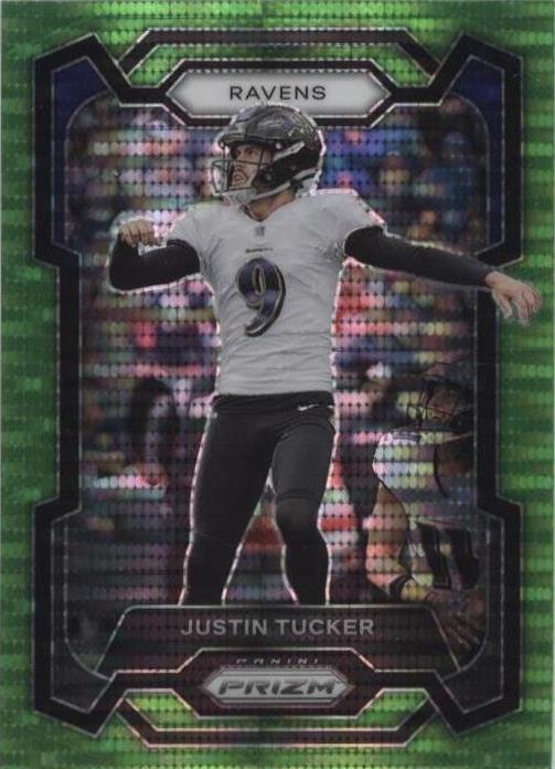 2023 Panini Prizm - Justin Tucker #22 Neon Green Pulsar Prizm for sale ...