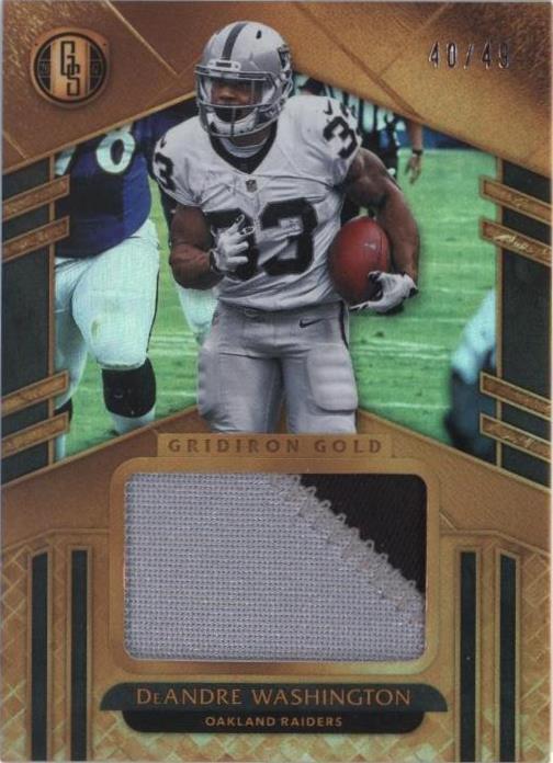 2017 Panini Gold Standard - Gridiron Gold Relics DeAndre Washington #24 ...