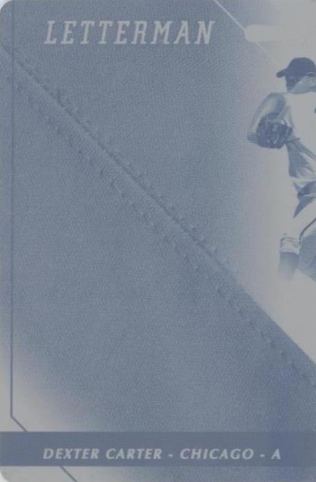 2008 Razor Letterman - Dexter Carter #DXC Printing Plate Cyan /1 (RC ...