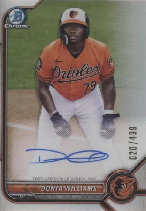 2022 Bowman Chrome - Prospect Autographs Donta Williams #CPA-DW ...