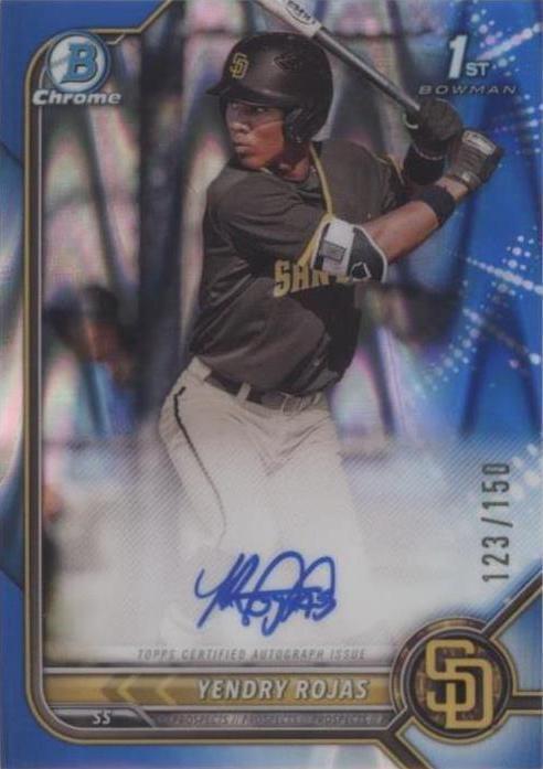 2022 Bowman Chrome - Prospect Autographs Yendry Rojas #CPA-YR Blue ...