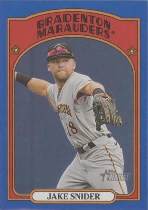 2021 Topps Heritage Minor League Edition - Jake Snider #26 Blue Border ...