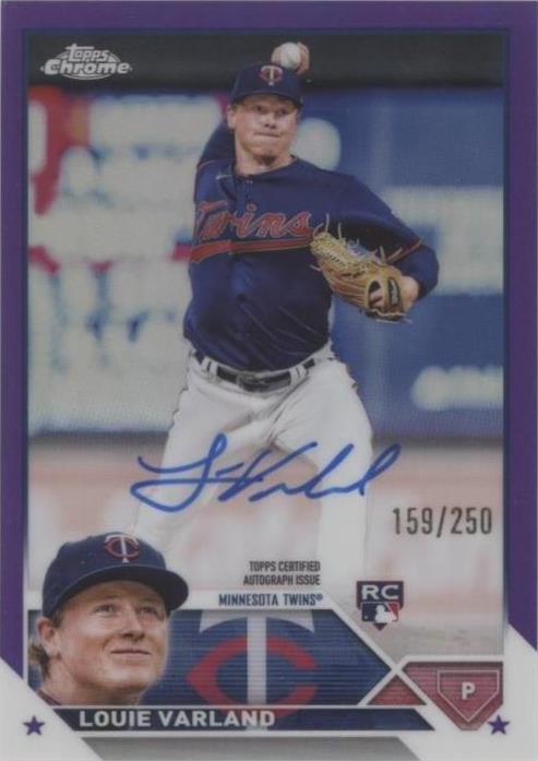 2023 Topps Chrome - Rookie Autographs Purple Refractor #RA-LV Louie ...