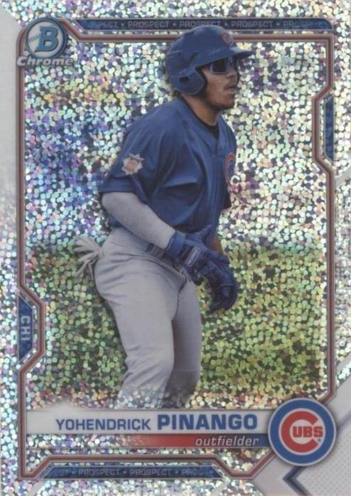 2021 Bowman Draft - Chrome Sparkle Refractor #BDC-25 Yohendrick Pinango ...