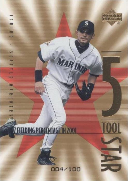 2001 Upper Deck Rookie Update - Ichiro Suzuki Rookie of the Year Gold ...