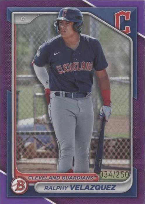 2024 Bowman - Prospects Ralphy Velazquez #BP-29 Purple Border /250 (RC ...
