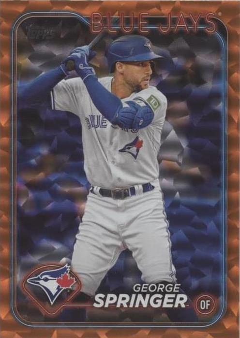 2024 Topps Series 1 - George Springer #72 Orange Crackle Foil /299 for ...