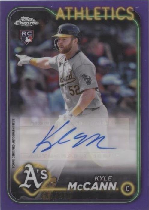 2024 Topps Chrome Update Series - Autographs Kyle McCann #AC-KMC Purple Refractor /250 (AU, RC ...